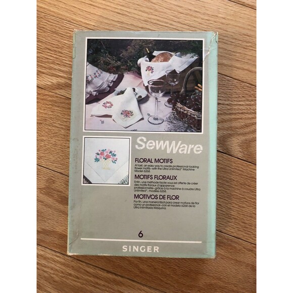 SINGER | Art | Vintage 984 Singer Sew Ware Floral Motifscartridge No ...